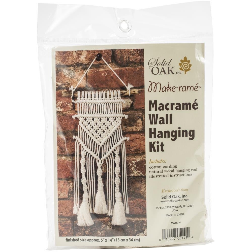 Solid Oak Macrame Wall Hanging Kit | Parcero Studio